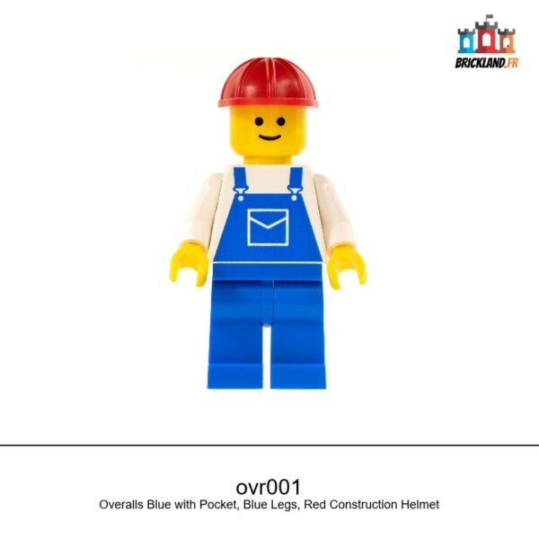 LEGO Town ovr001 Overalls Blue with Pocket, Blue Legs, Red Construction ...